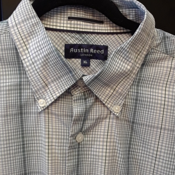 Austin Reed | Shirts | Austin Reed London Green Plaid Dress Shirt Xl ...